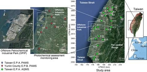 Locations Of Photochemical Assessment Monitoring Stations Pams And Download Scientific