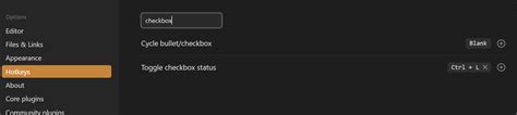 Shortcut For Checkbox Help Obsidian Forum
