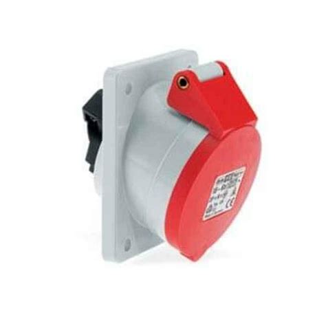 Buy Neptune 63a 4 Pin Ip44 Industrial Panel Mounting Angled Socket Outlet Ip44 Infernocart
