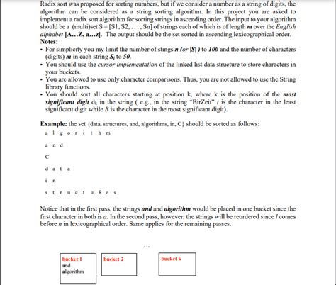 Solved Radix Sort Was Proposed For Sorting Numbers But If