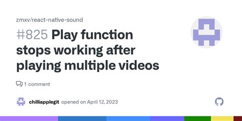 Play Function Stops Working After Playing Multiple Videos Issue Zmxv React Native Sound