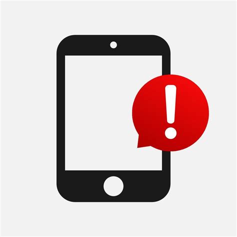 Mobile Phone Warning Notification Icon 52016161 Vector Art At Vecteezy
