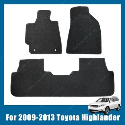 Replacement Velour Floor Mats 2 Row For 2008 2013 Toyota Highlander