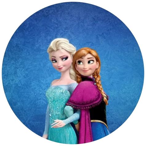 Frozen Elsa And Anna Circle Art Déco Wallpaper