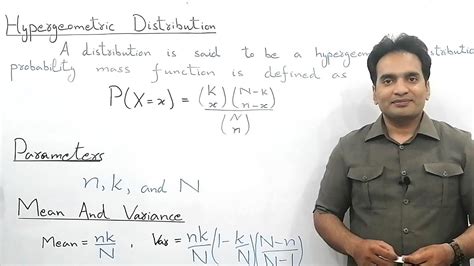 Hypergeometric Distribution Parameters Mean And Variance Statistics
