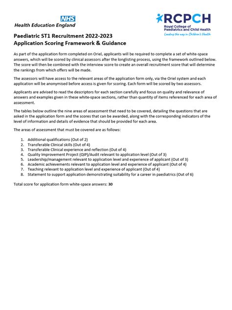 st1 application form scoring framework 2023 final pdf audit