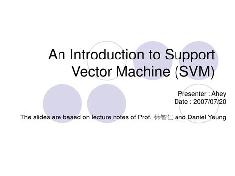 PPT An Introduction To Support Vector Machine SVM PowerPoint Presentation ID 380103