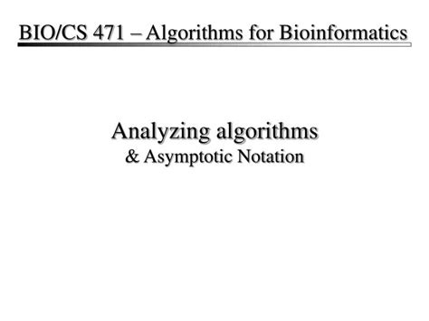 PPT Analyzing Algorithms Asymptotic Notation PowerPoint Presentation ID