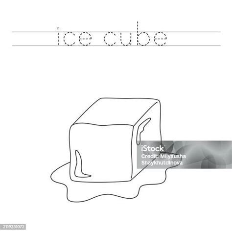 글자를 추적하고 만화 얼음 조각을 색칠하십시오 아이들을 위한 손글씨 연습 0명에 대한 스톡 벡터 아트 및 기타 이미지 0명 각얼음 교육 Istock