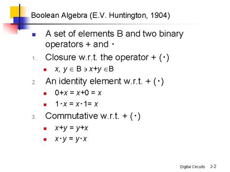 Chapter 2 Boolean Algebra And Logic Gates Boolean
