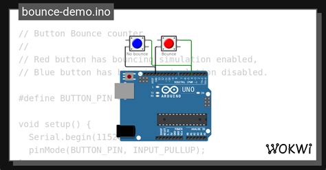 Bounce Demo Ino Copy Wokwi ESP STM Arduino Simulator