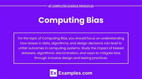 Unit 52 Computing Bias Notes And Practice Questions Ap® Computer Science Principles
