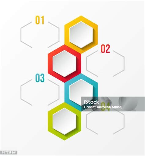 6 각형 아이콘으로 빈 Infographic 레이아웃의 디자인입니다 벡터입니다 0명에 대한 스톡 벡터 아트 및 기타 이미지 0명 3차원 형태 4 Istock