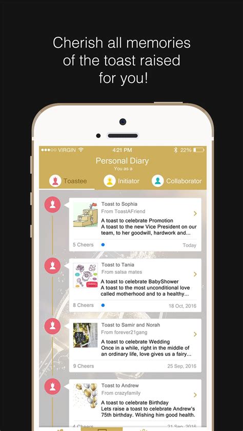Raise A Toast Mobile App The Best Mobile App Awards