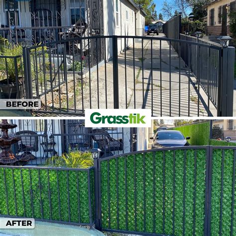 Artificial Privacy Fence And Grass Fence Panels Los Angeles Grasstik