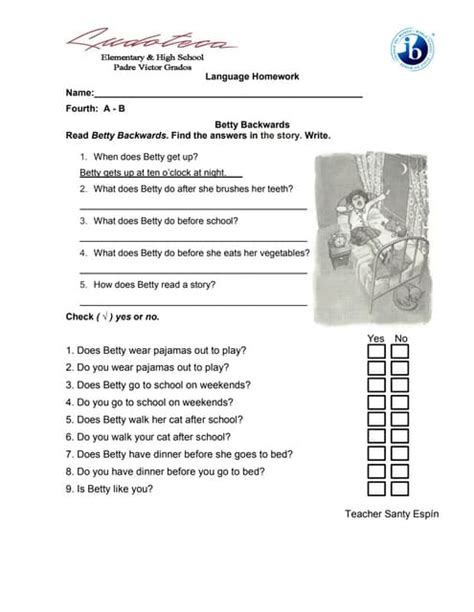 Language Homework Pdf