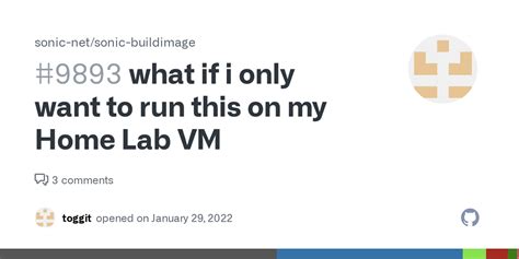 What If I Only Want To Run This On My Home Lab VM Issue Sonic Net Sonic Buildimage
