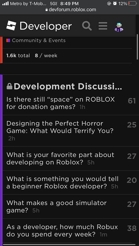 Roblox Dark Category Frontend Error Bulletin Board Developer Forum Roblox