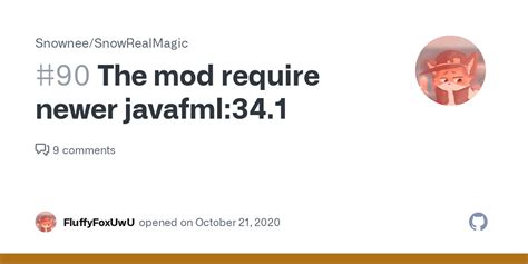 the mod require newer javafml 34 1 · issue 90 · snownee snowrealmagic