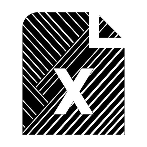 Premium Photo Photo Icons File Excel Icon Black White Diagonal Lines