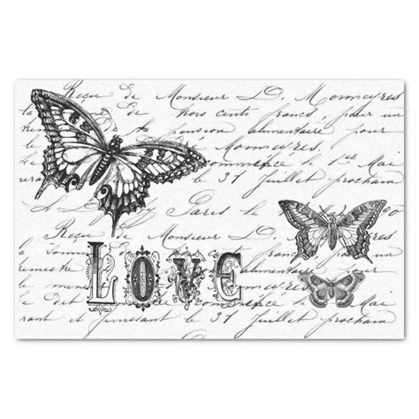 Butterfly Script Tissue Paper Affiliate Affiliate Tissuepaper