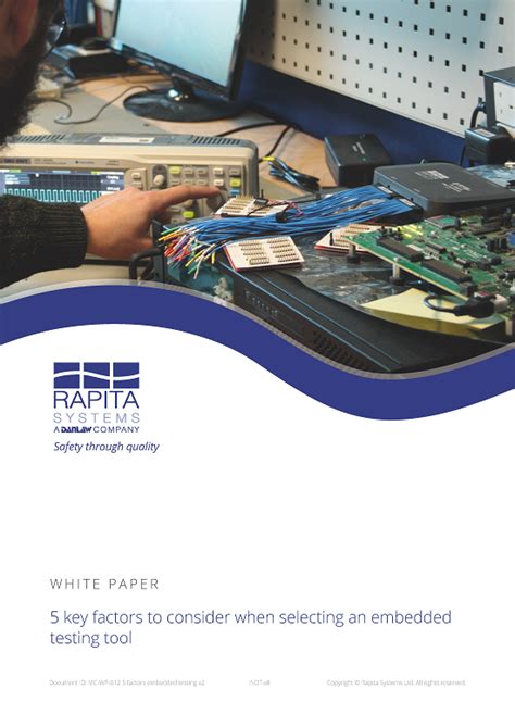 Key Factors To Consider When Selecting An Embedded Testing Tool Rapita Systems