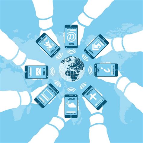 Cloud Computing Connection World Stock Vector Illustration Of Link Circle 65563897