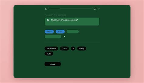 language learning web app template uizard