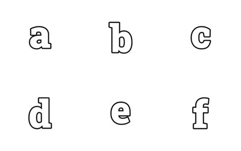 Small Letters A To Z Icon Pack Black Outline 26 Svg Icons