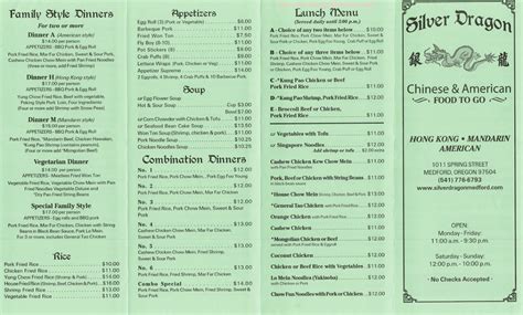Online Menu Of Silver Dragon Restaurant Medford Oregon 97504 Zmenu