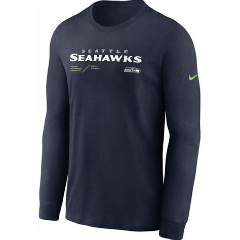 Nike Mens Seattle Seahawks Sideline Dri Fit Team Issue Long Sleeve T
