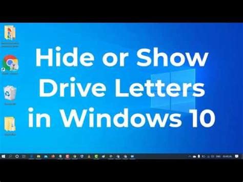 Hide Or Show Drive Letters In Windows Lettering Windows Windows