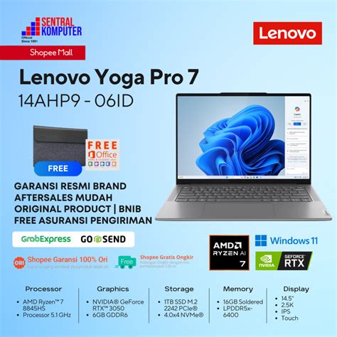 Jual Lenovo Yoga Pro Ahp Ryzen Hs Rtx Gb Tb K Srgb Touchscreen
