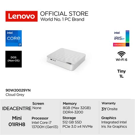Jual Lenovo PC IdeaCentre Mini IRH Tiny YN Intel Core I H DOS GB DDR GB SSD