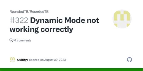 Dynamic Mode Not Working Correctly Issue RoundedTB RoundedTB GitHub