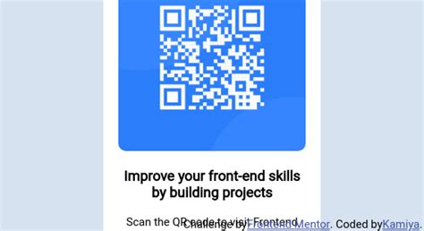 Frontend Mentor Responsive Qr Component Using Css Flex Coding