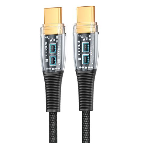 Mutural Li CC009 1 2m 100W Transparent USB C Type C To Type C Charging Data Cable