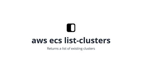 Aws Ecs List Clusters Fig