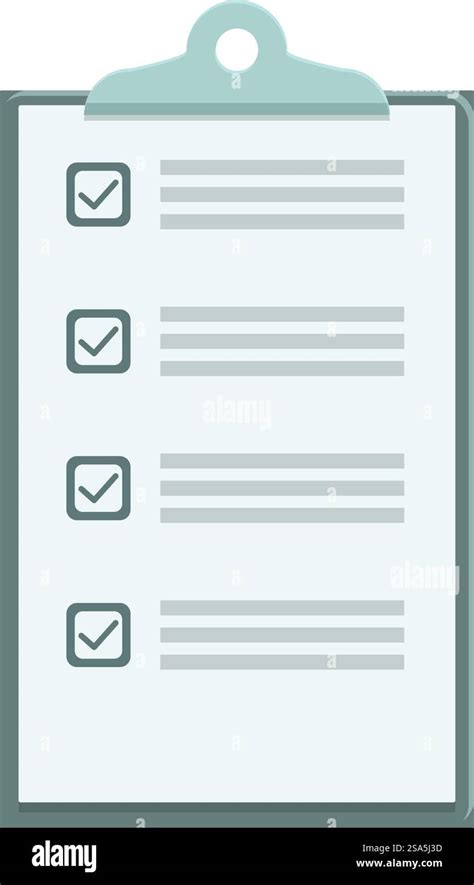 Clipboard Is Displaying A List With Check Marks Representing The