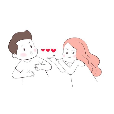 다양한 챕터의 커플 일러스트 프리미엄 벡터