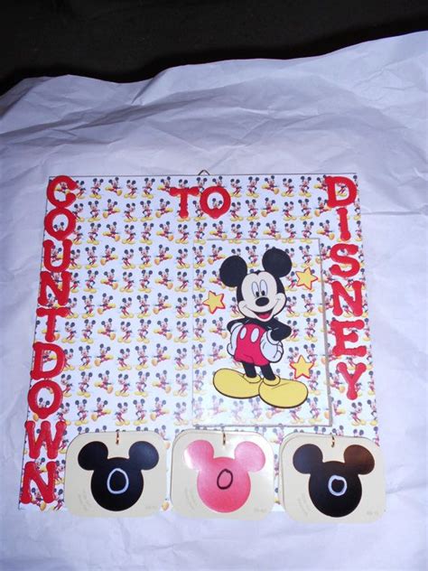 Mickey Mouse Disney Countdown Calendar Etsy Disney Countdown