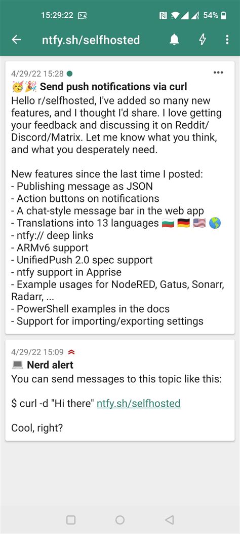 Ntfy Is A Tool To Send Push Notifications To Your Android Phone Via Simple Putpost Requests I