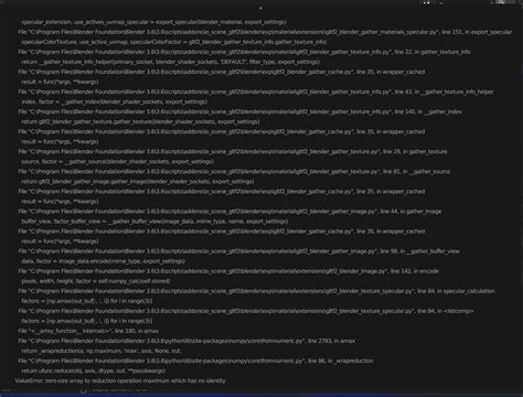 Python Having An Issue While Exporting Character With Rig Into Gltf Blender Stack Exchange