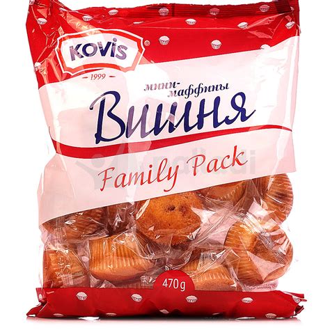 Маффины мини с вишневым кремом Kovis 470г 1/6 | online-alina.ru