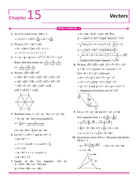 Vectors Solution Download Free Pdf Mathematics Classical Geometry