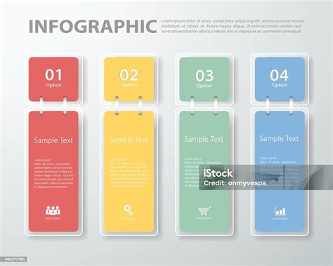 3 D 디지탈 4 스텝스 형판 인포그래픽 0명에 대한 스톡 벡터 아트 및 기타 이미지 0명 2015년 그래프 Istock