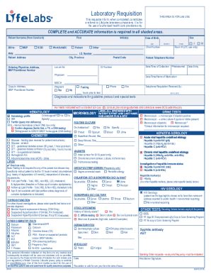 Fillable Online Lab Requisition Form Bc Fill Online Printable Fillable Blank Fax Email