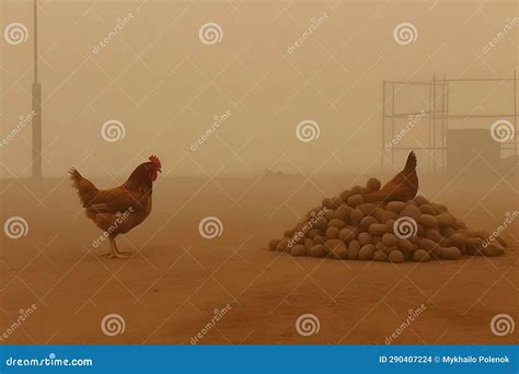 Free Range Chicken On A Traditional Poultry Farm Neural Network AI Generated Stock Photo