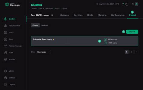 Integration Between Adqm And Enterprise Tools Clusters Via Adcm Adqm Arenadata Docs