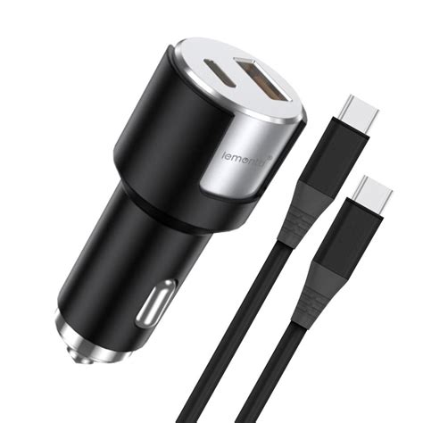 Incarcator Auto Fast Charge X Port Pd Type C W X Port Usb A Qc W Cu Cablu Type C